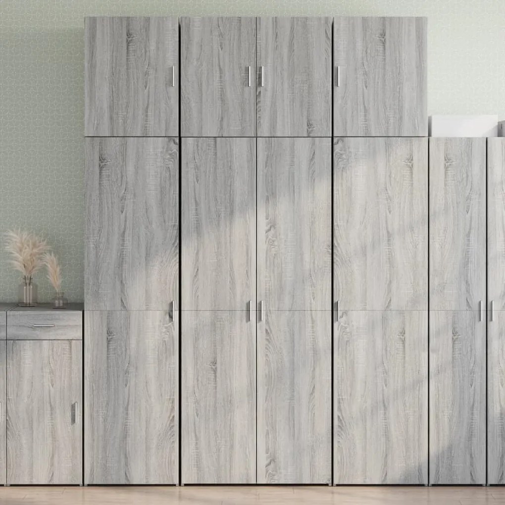 Skříň highboard šedá sonoma 80 x 42,5 x 249 cm kompozitní dřevo 3281369