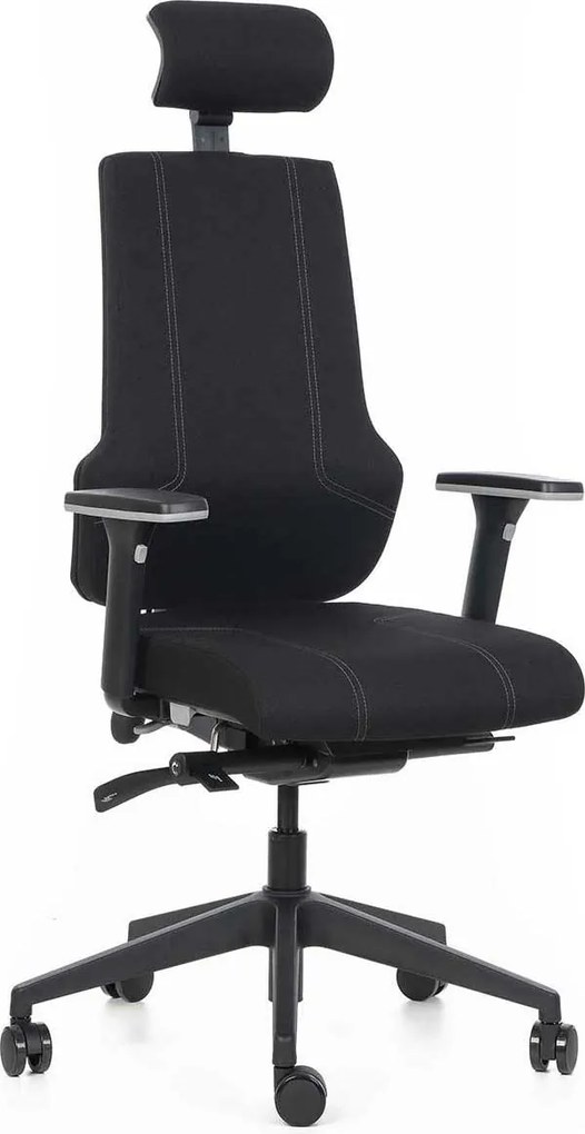 MERCURY Ergonomická kancelářská židle DELI - černá látka