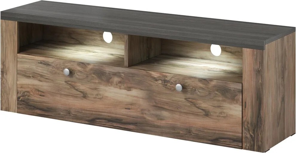 Tv stolek LOMAR 41 satin ořech / touchwood