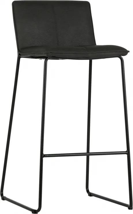 Barová židle Lagris, ekokůže, černá