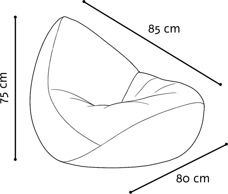 Sedací pytel pro děti – zelený, prémiový manšestr