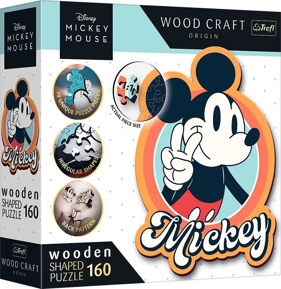 Dřevěné puzzle trefl wood craft origin puzzle mickey mouse retro 160 dílků