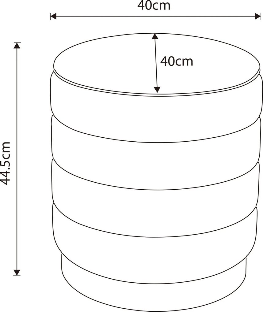 Taburet Luna grafitový