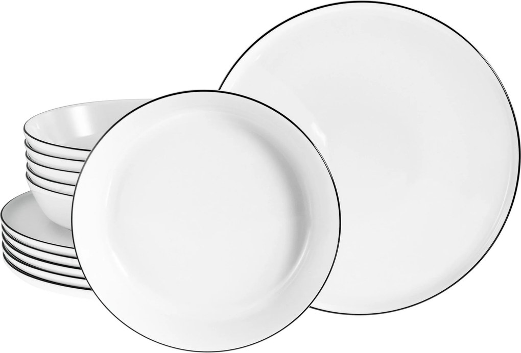 XXXLutz JÍDELNÍ SOUPRAVA Chef Collection Black Line 12dílné Creatable - Online Only nádobí - 007768054302