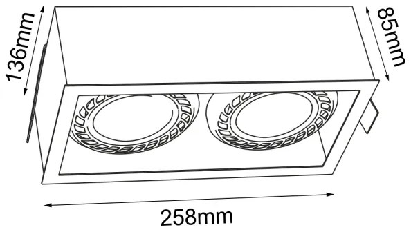 Brosline 3275 - Podhledové svítidlo CAGE 2xGU10/18W/230V bílá