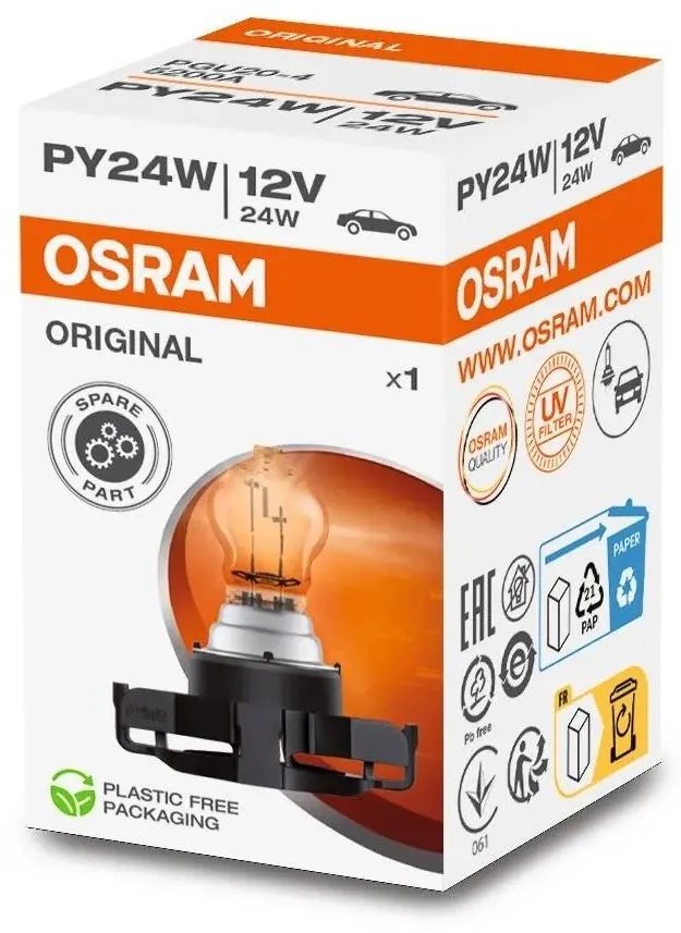 Autožárovka ORIGINAL PGU20-4 PSX PY24W/24W/12V - Osram