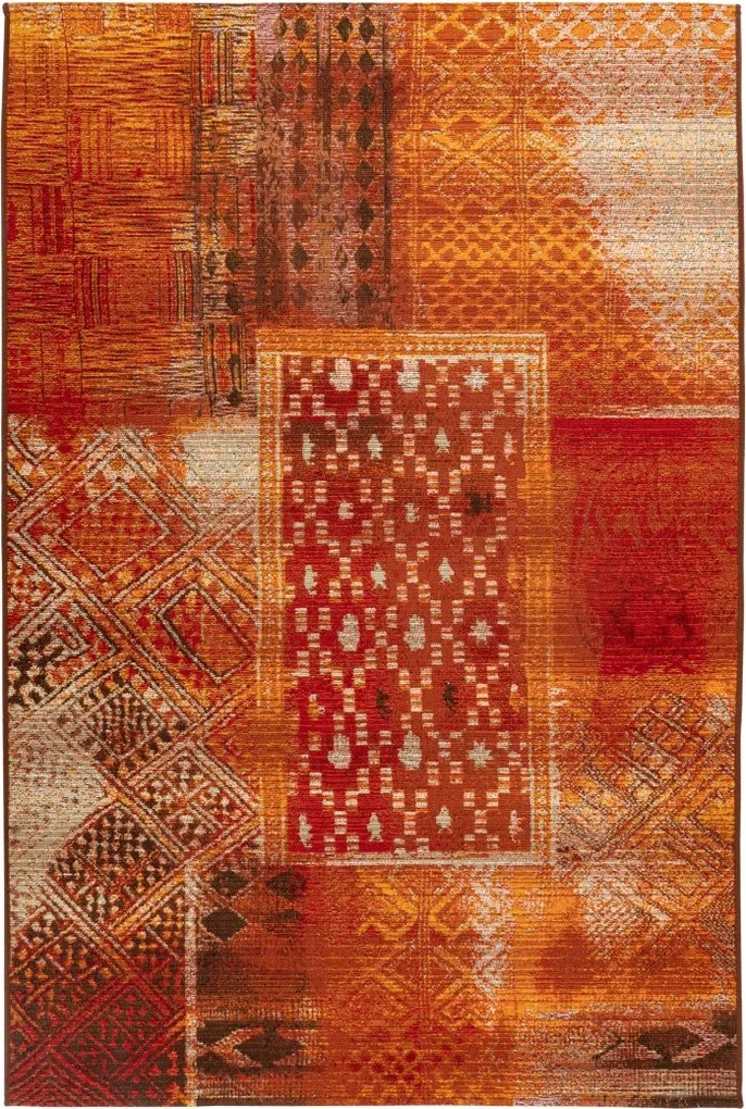 Obsession, AKCE: 160x230 cm Kusový koberec My Gobelina 644 multi – na ven i na doma, oranžová, chodba / předsíň