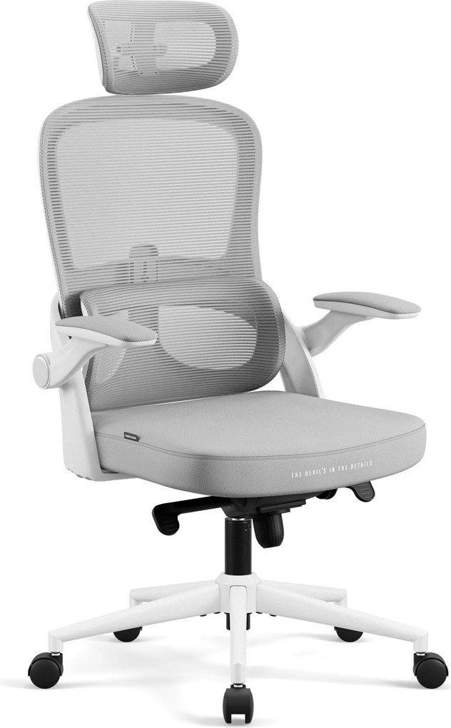 Ergonomická kancelářská židle světle šedá Normal Size: Diablo V-Light