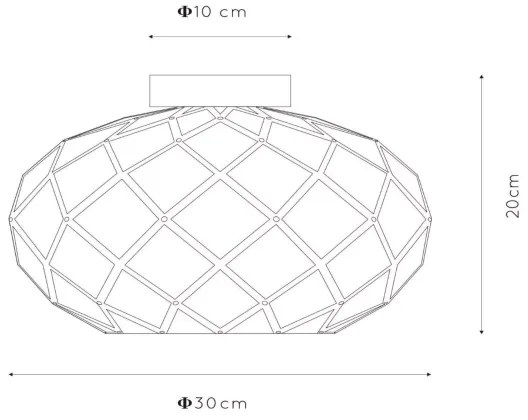 Lucide 21117/30/30 - Stropní svítidlo WOLFRAM 1xE27/40W/230V černá