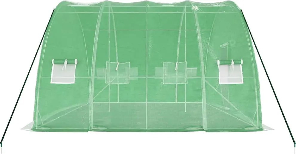 Skleník s ocelovým rámem zelený 24 m² 6x4x2,85 m 3188105