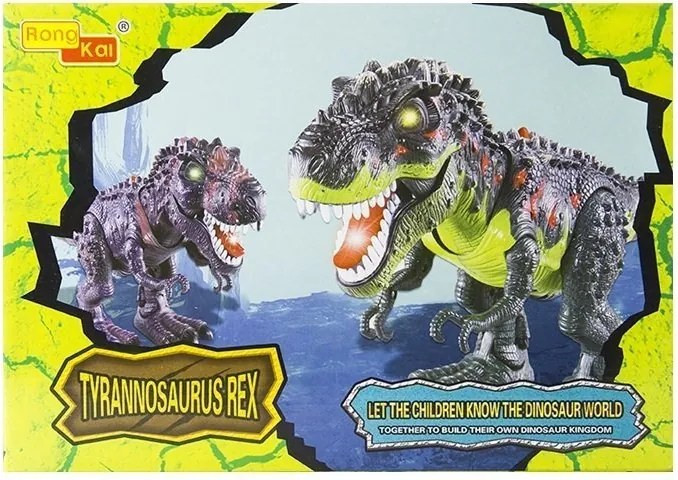LEAN Toys Chodící dinosaurus Tyranosaurus Rex na baterie hnědý