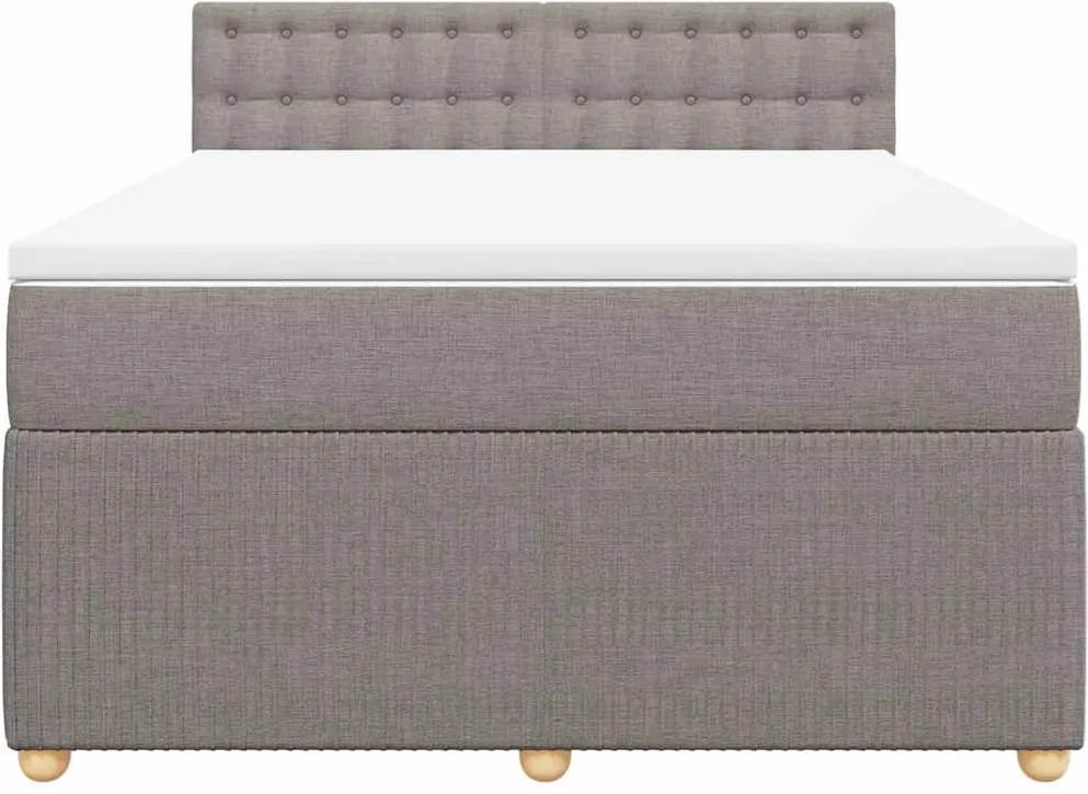Box spring postel s matrací taupe 140x200 cm textil 3289797
