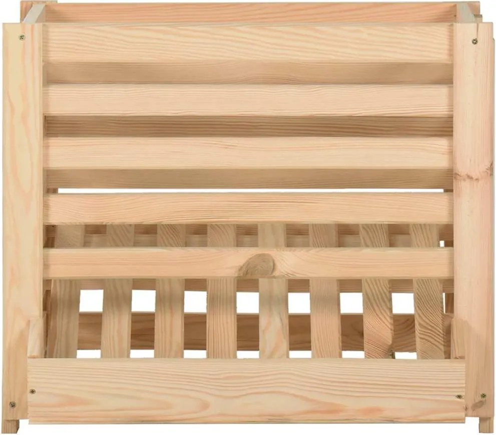 Bedna na brambory 60 x 40 x 50 cm masivní borové dřevo 327328