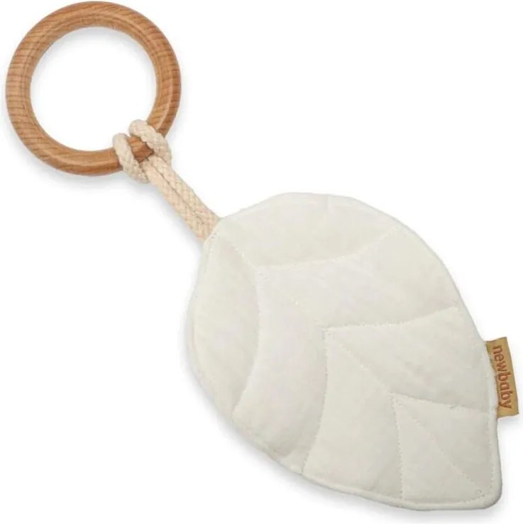 Kousátko s listy pro děti New Baby Leaf white