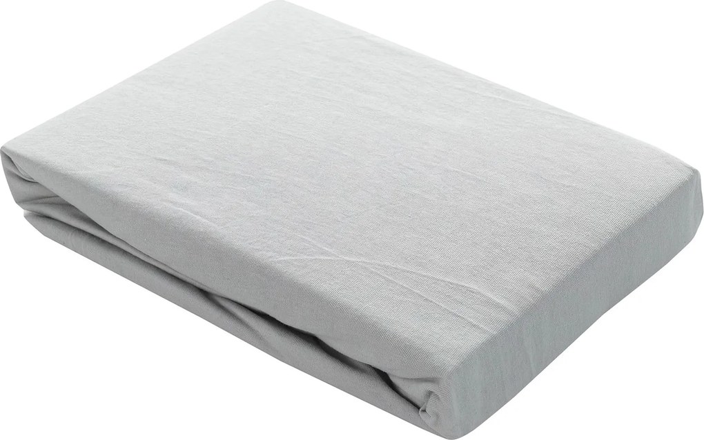 Jersey prostěradlo s gumou Jerry 90x200cm light grey