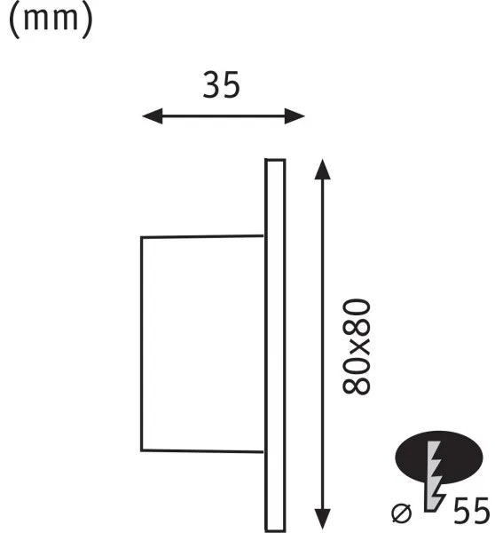 Paulmann 80002 - LED/1W Schodišťové svítidlo se senzorem TSARO 230V Lead/bílá