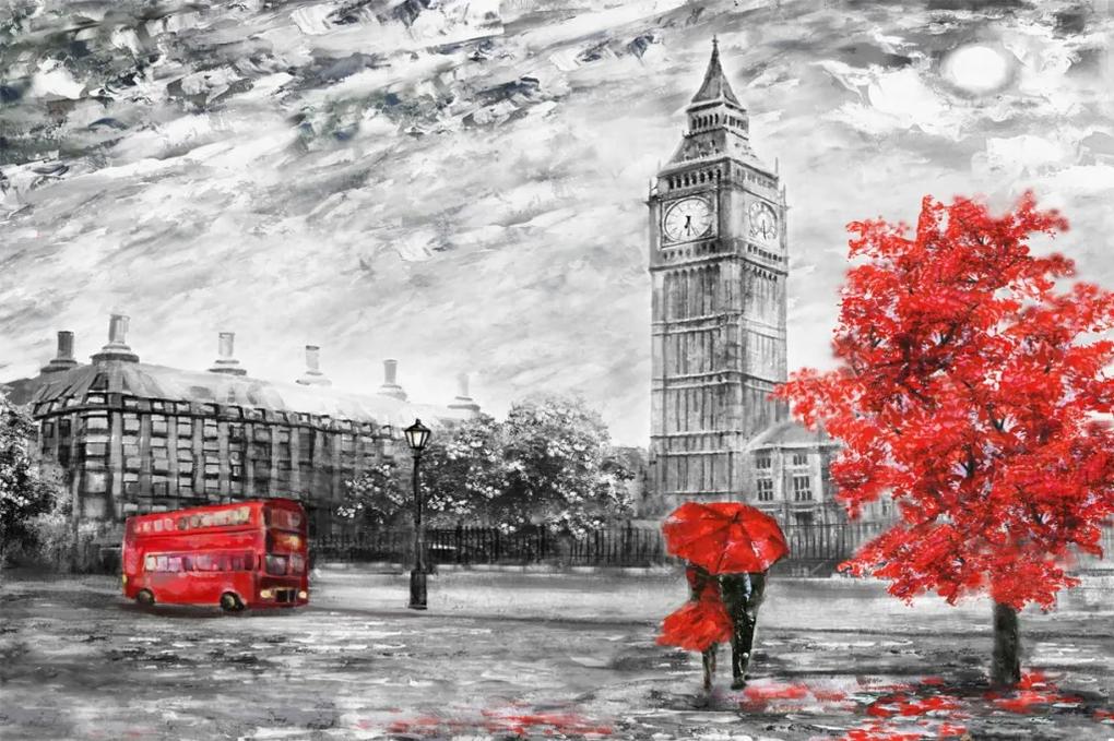 Malvis ® Obraz romantický Londýn Velikost: 90x60 cm