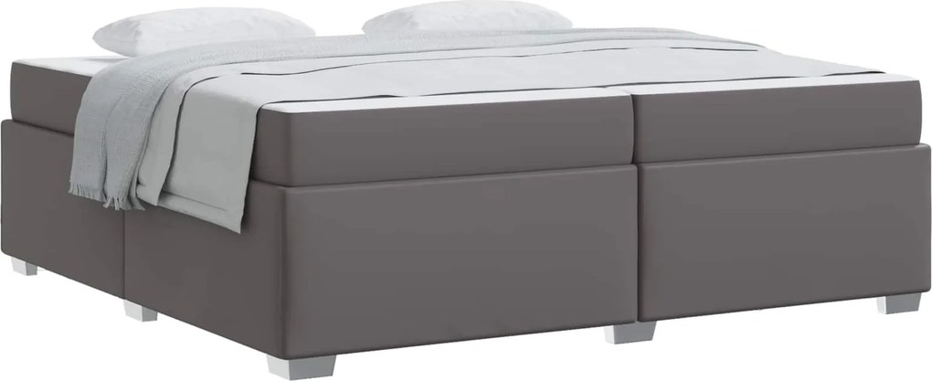 Rám postele Šedá 200 x 200 cm PVC 3399252