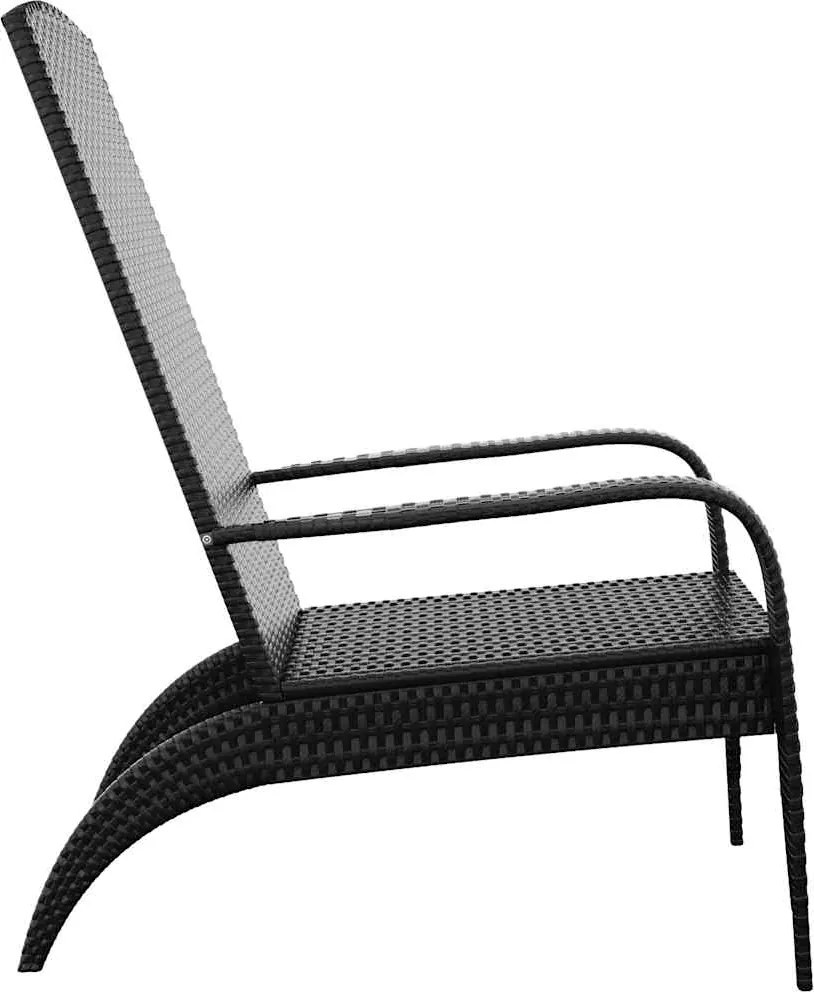 Zahradní židle Adirondack černá polyratan 319694