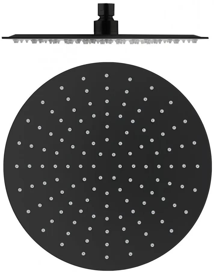Arttec Hlavová sprcha kulatá kovová ø 30 cm černá matná, Barva: černá matná KS0001CMAT