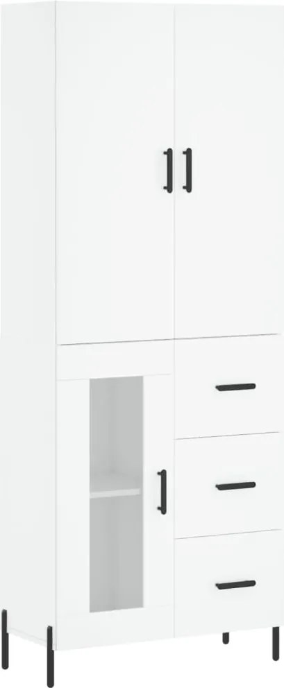 Skříň highboard bílá 69,5 x 34 x 180 cm kompozitní dřevo 3195963