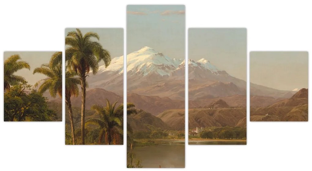 Obraz - Frederic Edwin Church, Tamaca Palms, reprodukce (125x70 cm)