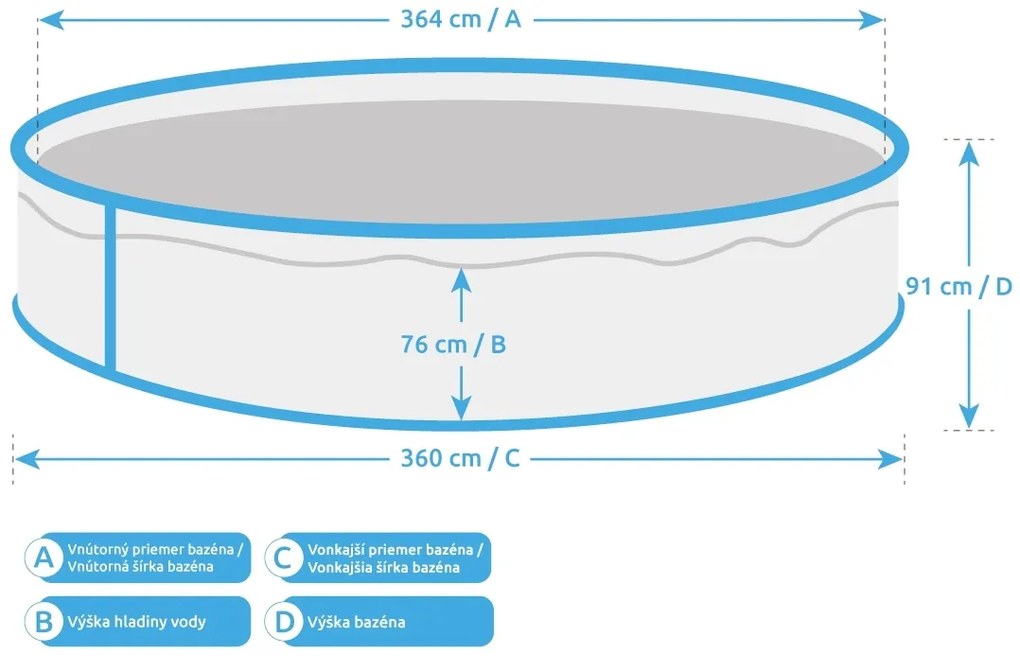 Marimex | Bazén Marimex Orlando 3,66x0,91 m s pískovou filtrací a příslušenstvím | 19900044