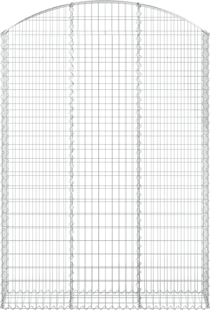 Klenutý gabionový koš 150 x 30 x 200/220 cm pozinkované železo 153450
