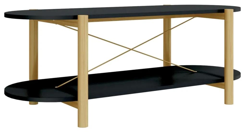 Konferenční stolek černý 110 x 48 x 40 cm kompozitní dřevo - Default Title