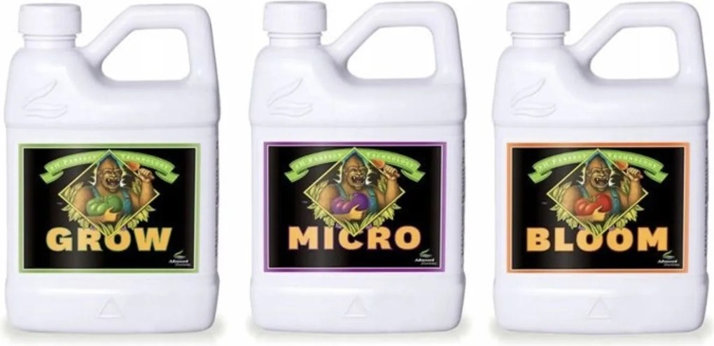 Micro Bloom Grow Advanced Nutrients 3 x 500 ml Ph perfektní sada hnojiv