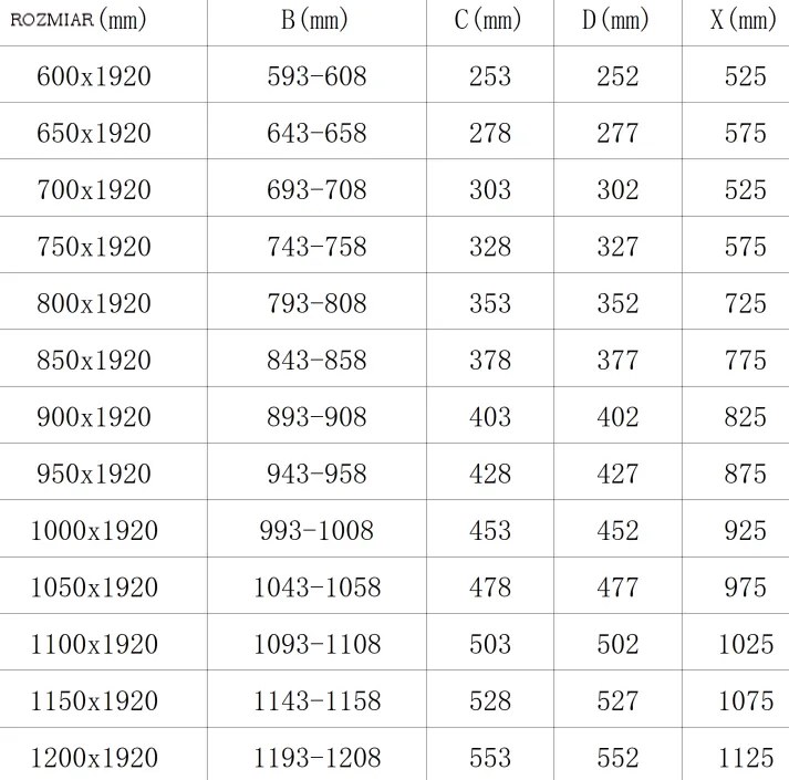 Mexen LIMA sprchové skládací dveře ke sprchovému koutu 105 cm, 856-105-000-01-00