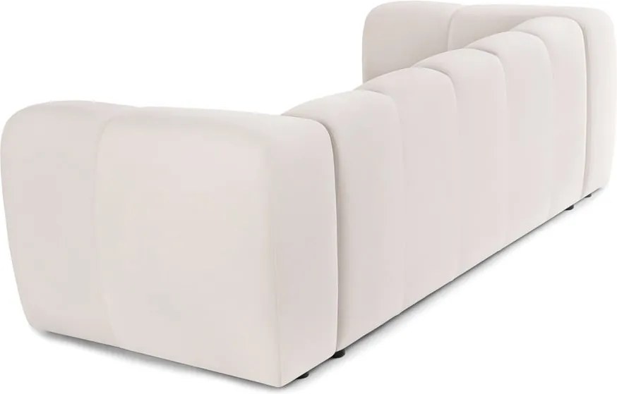 Krémová sametová pohovka 225 cm Cube - II. jakost – Bonami Selection