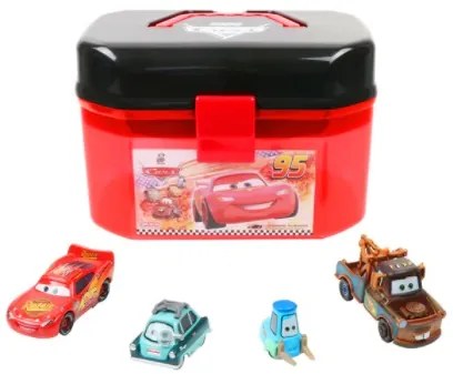 Přenosný box na autíčka Cars McQueen - dvouvrstvý Varianty: box s 4-mi auty