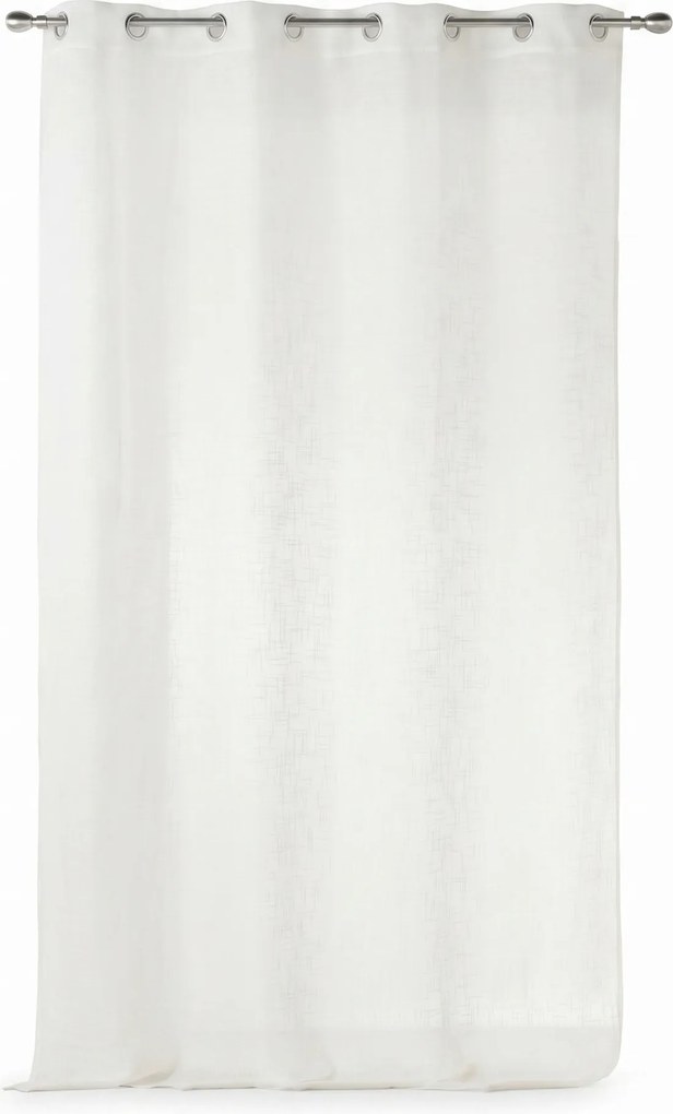 Záclona na kroužcích HALTONA NATURAL, 140 x 280 cm, efekt lnu