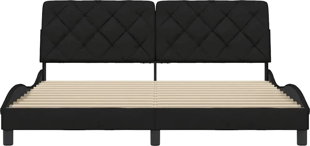 Rám postele bez matrace černý 180 x 200 cm textil 3310617