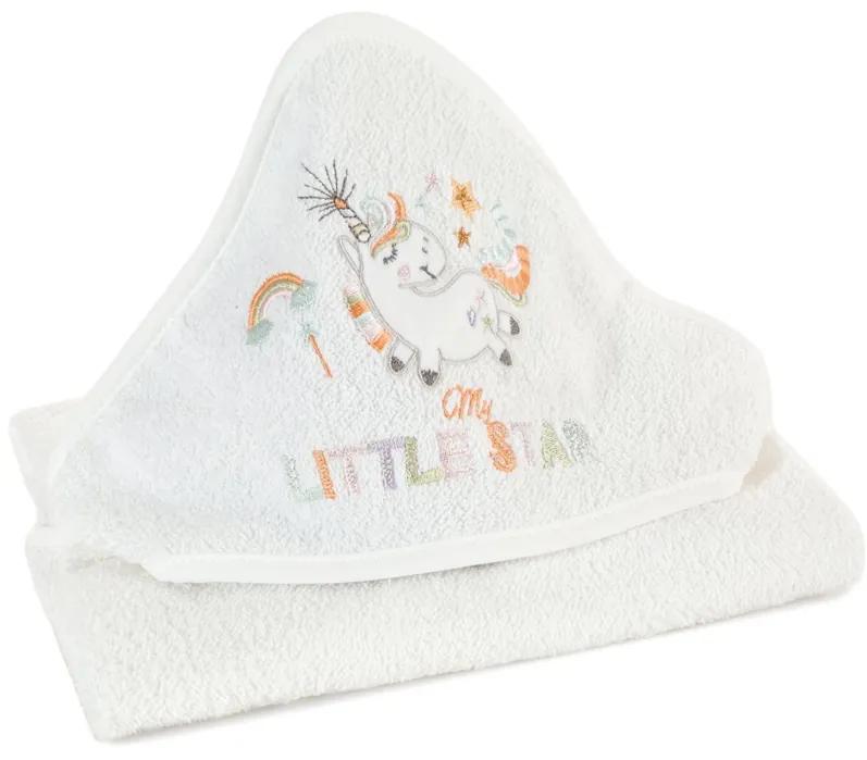 Dětský ručník s kapucí BABY 35 bílý