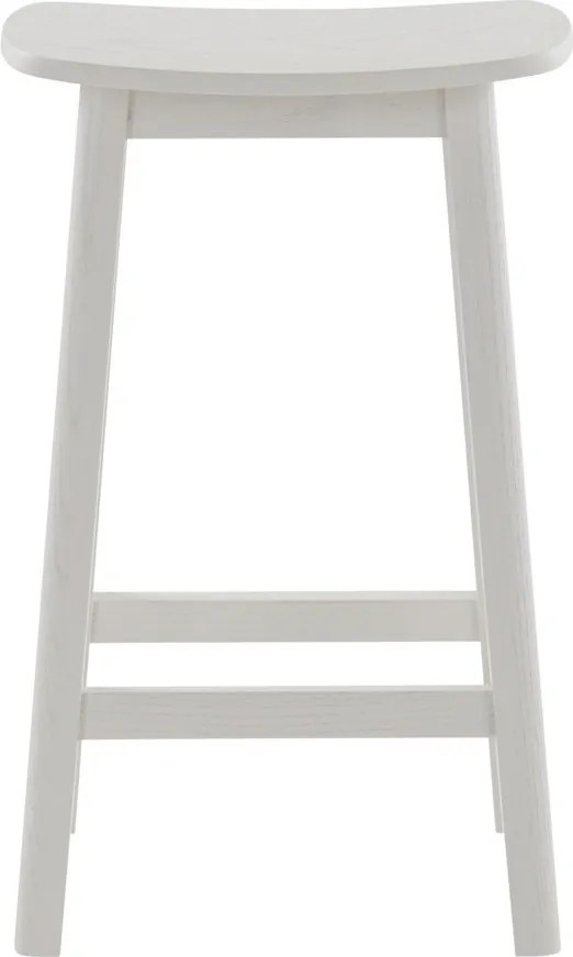 Bílá barová stolička z jasanového dřeva (výška sedáku 65 cm) Selene – Jotex