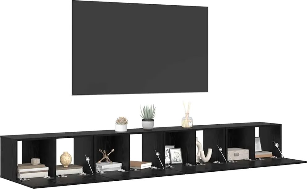 Sestava TV skříněk 4 ks Černý dub Kompozitní dřevo 3393571