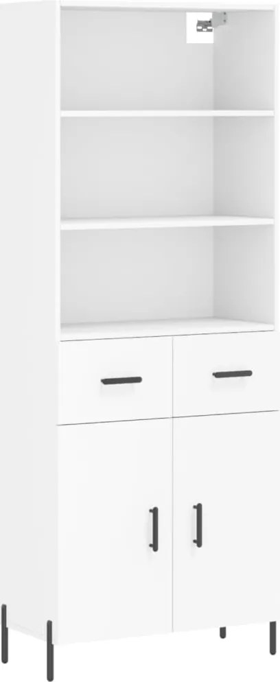 Skříň highboard bílá 69,5 x 34 x 180 cm kompozitní dřevo 3200521