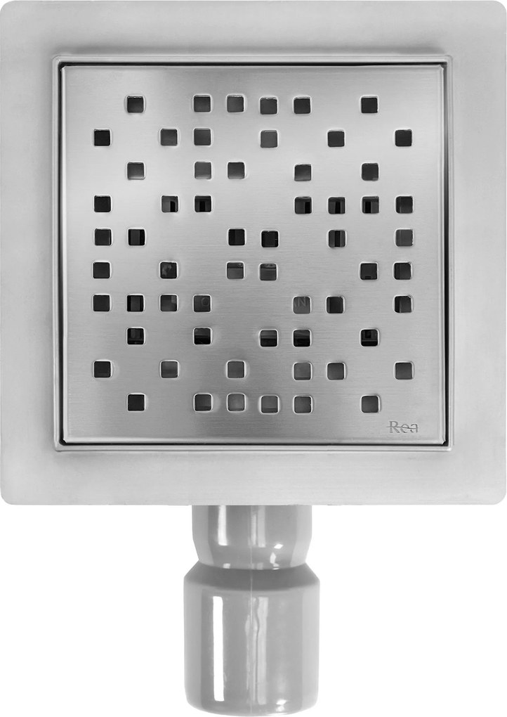 Rea Dots, nerezový odtokový žlab 150x150 mm, ocelová, REA-G6203