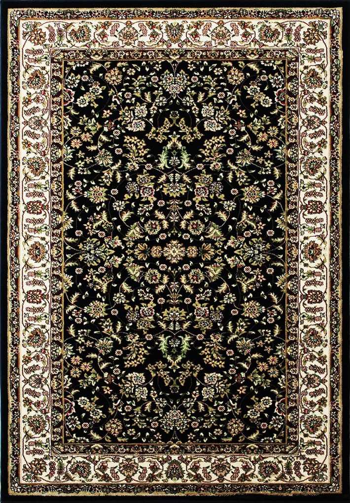 BE Koberec Anatolia 5378 BLACK - černý obdélníkový Rozměr: 70x100 cm
