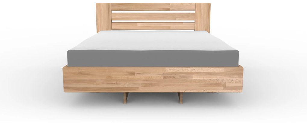 Masivní postel PEGAS - Solwo Design Dřevo a odstín oleje: BUK Cink - Olej odstín BO102, Rozměr spací plochy: 140x200