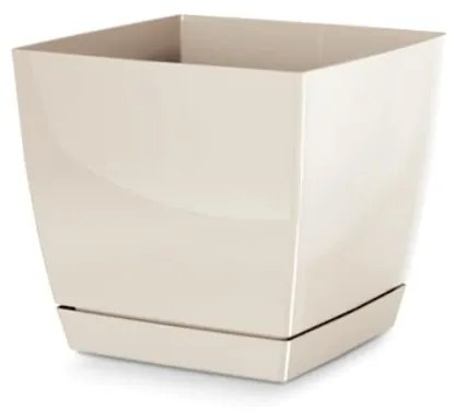 PROSPERPLAST Květináč - COUBI SQUARE P Průměr: 24 cm, Barva: grafit