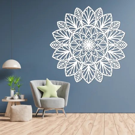 Dřevěná mandala na zeď. Dekorace z přírody Lotus I SENTOP HDF0255