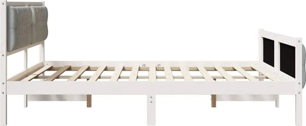 Rám postele Světle šedá 180 x 200 cm Masivní borové dřevo 3394277