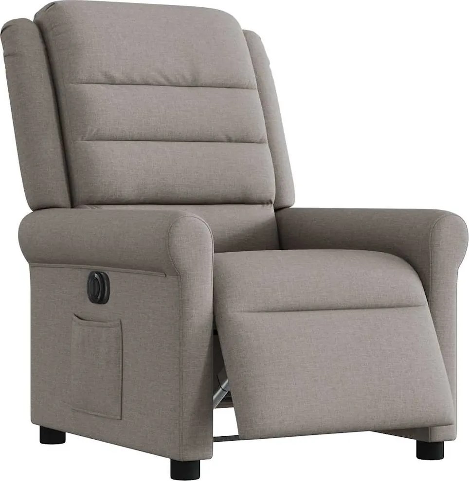 Elektrické polohovací křeslo taupe textil 3303301