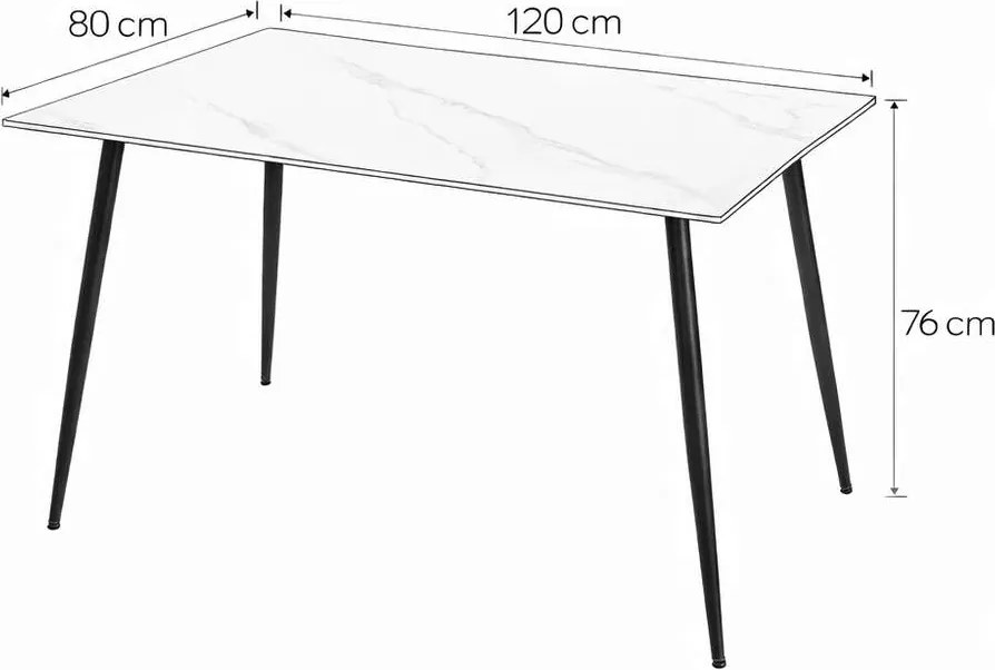 Jídelní stůl Pelotas 120, černá