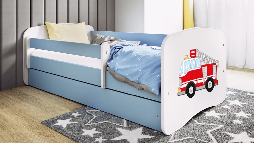 Dětská postel Babydreams hasičské auto modrá