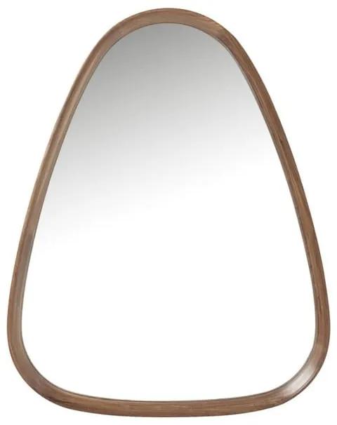 Zrcadlo s hnědým dřevěným rámem Kare Design Denver, 75 x 95 cm