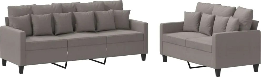 2dílná sedací souprava s poduškami taupe textil 3201671